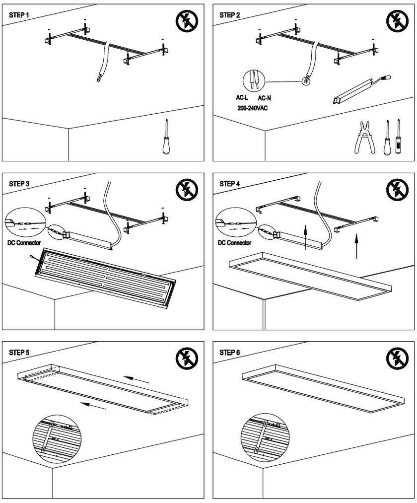 Cyanlite surface mounted LED panel light Sagitta